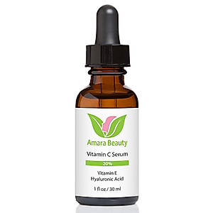 Vitamin C Serum for Face 20% with Hyaluronic Acid & Vitamin E, 1 fl. oz.