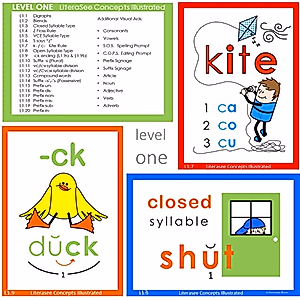 LiteraSee Concepts Illustrated, Five Orton-Gillingham based levels
