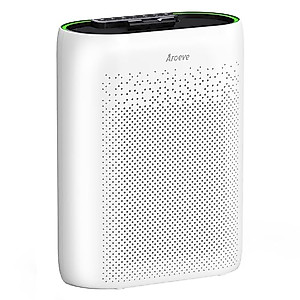 AROEVE Air Purifiers for Home Large Room with Automatic Air Detection Cover 1095 Sq.Ft Impressive Filter Layer Remove Dust, Pet Dander, Pollen for Home, Bedroom, Dorm Room, MKD05-White