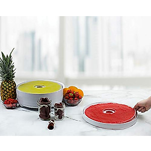 NESCO LSS-2-6 Round Clear Plastic 13 1/2" Fruit Roll Sheets, Food Dehydrators, White