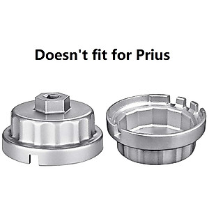 Oil Filter Wrench for Toyota,Lexus,RAV4,Camry,Cruiser,Avalon,Tacoma,Tundra,Highlander,Sienna-64mm 14 flute Oil Filter Cap Removal Tool