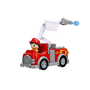 Jada Toys Ryan's World Fire Truck with Ryan Figure, 6" Feature Vehicle Red