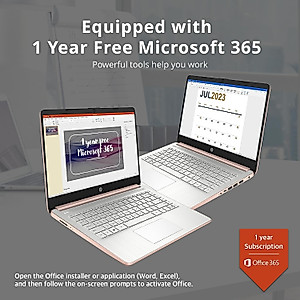 HP Premium Stream 14" HD BrightView Laptop, Intel Celeron N4120, 4GB RAM, 64GB eMMC, Intel UHD Graphics, HD Webcam, 1 Year Office 365, Bluetooth, WiFi, HDMI, Win 11s, Gold, 32GB Hotface USB Card