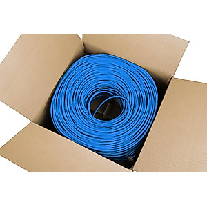 VIVO 500ft Bulk Cat6, Full Copper Ethernet Cable, 23 AWG, UTP Pull Box, Cat-6 Wire, Indoor, Network Installations, Blue, CABLE-V017