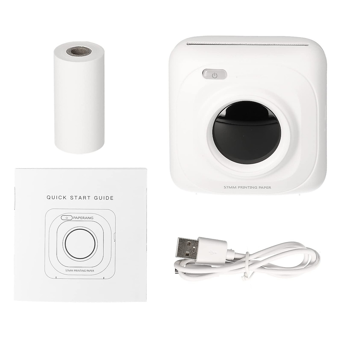 BISOFICE PAPERANG Pocket Printer BT Wireless Thermal Printer Portable Mobile Printer 200dpi for Photo Picture Receipt Memo Note Label Sticker Compatible with Android iOS Windows Mac