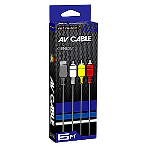 Retro-Bit Sega Genesis 2 Nomad 9-PIN AV Cables Video