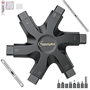 iPhone Cleaning Kit Port Cleaner Repair & Restore Tool for iPad Pro Watch Cell Phone Charging Port, Lightning Charger Cables Speaker Airpod Cleaning Putty Dust for All Devices - Snowflake Multitool