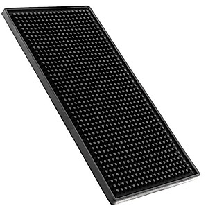 SYOLOS 1 piece Premium Bar Mat 18 x 12 inches - Versatile and Durable Bar Mats for Countertop, Coffee Bar Mat, Glass Drying Mat - Non Toxic Bar Spill Mat