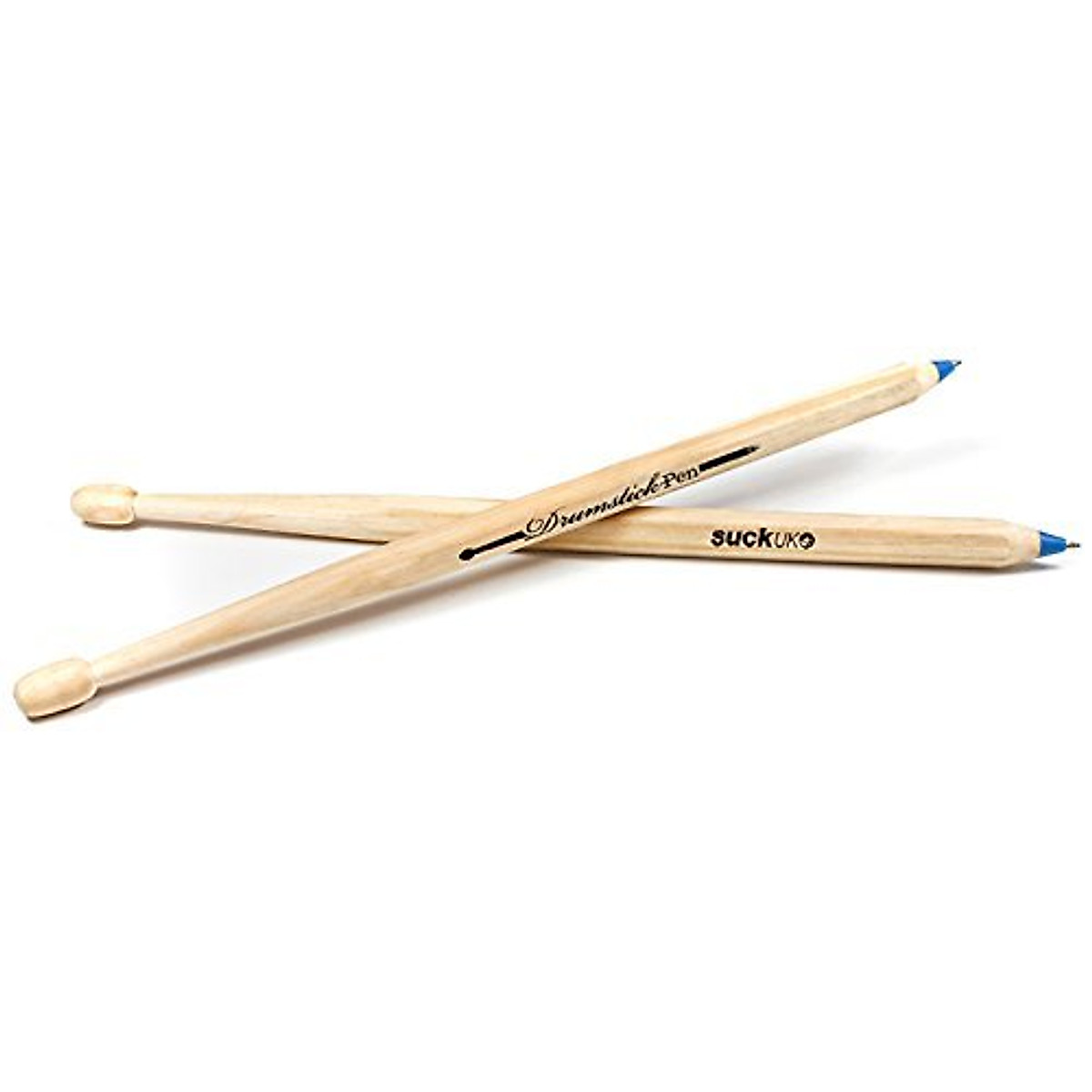 Suck UK | Drumsticks Ballpoint Pens | Blue Rollerball Pens | Novelty Stationary Supplies | Blue Pens Shaped liked Drum Sticks | From Stationery Kit to Drum Kit