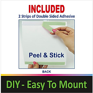 5 Pack Exit Sign for Business Lighted Glow in the Dark for Business - Comes with 2-Sided Tape - Non-Fade Colors/Durable, UV Protected, Easy to Mount - Waterproof - Peel & Stick