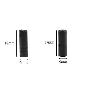 Hao Pro 5mm Diameter Plastic Brake Cable Cap and 4mm Shift Cable Cap Prevent Fraying Easily Replace Less Interference Bicycle Housing Ferrule Wire Crimp Black 60 PCS for Mountain Bike Road Bike