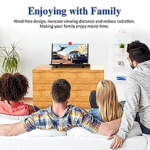 12" Screen Magnifier Amplifier, 3D HD Mobile Phone Magnifier Projector Screen for Movies, Videos,and Gaming.Foldable Mobile Phone Holder with Screen Magnifier,Supports All Smartphones(Black)