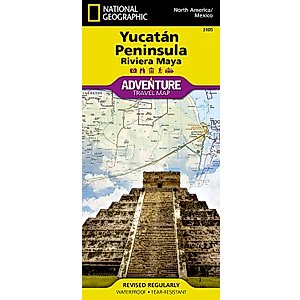Yucatan Peninsula: Riviera Maya Map [Mexico] (National Geographic Adventure Map, 3105)