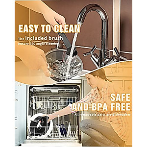 Centrifugal Juicer Machine - LCD Monitor 1100W Juice Maker Extractor, 5-Speed Juice Processor Fruit and Vegetable, 3" Feed Chute Stainless Steel Power Juicer, Easy Clean, BPA Free (Black)