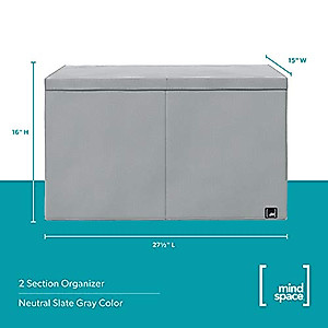 Mindspace Toy Chest for Baby Toys - Stuffed Animal Storage with Lid for Kids Playroom | Large Toy Organizer Box for Boys & Girls - Toy Bin for Living Room | The Oxford Collection, Gray