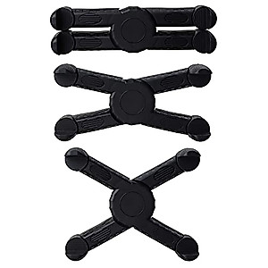 Kantek Mobile CPU Stand with Adjustable Width and Locking Casters, 16-Inch Wide x 7-Inch Deep x 4.8-Inch High (CS200B),Black
