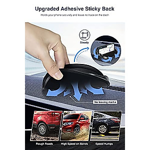 Loncaster [2 Pack] Dashboard Car Phone Holder Mount,Universal Cell Phone Automobile Cradles Stands Ultra Stable Slip Free Hands Free Car Accessories Compatible for iPhone,Most Smartphones and GPS