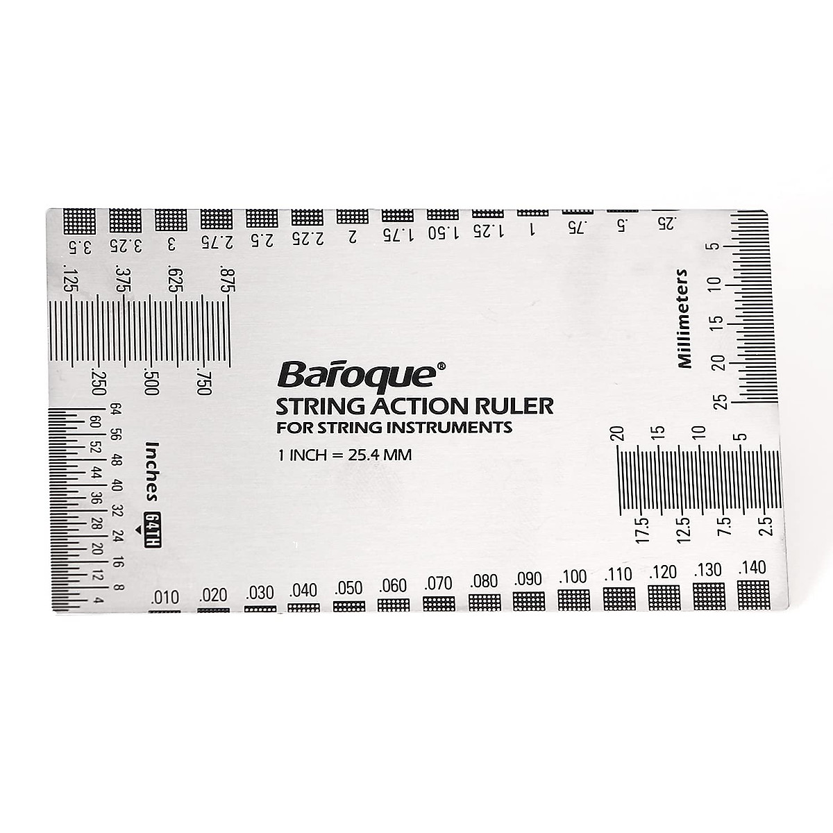 String Action Ruler Gauge Tool for Electric Bass and Acoustic Guitar