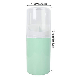 Detachable Kitchen Utensil Holders, 4 Compartment Plastic Wall-Mounted Chopsticks Flatware Caddy Holder with Cover for Cutlery(Green)