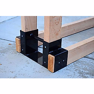 HANDYGO Firewood Rack - High Strength Carbon Steel Fireplace Log Holder, Outdoor Firewood Racks, for Fitting Backyard Fire Pits Wood Storage Bracket, Black