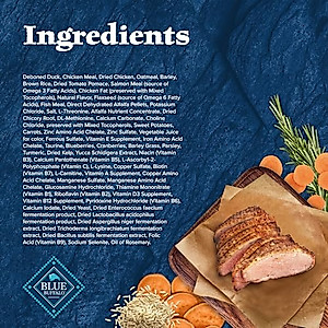 Blue Buffalo Wilderness Natural High-Protein Dry Food for Adult Dogs, with Wholesome Grains, Duck, 24-lb bag.