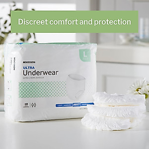 McKesson Ultra Underwear, Incontinence, Heavy Absorbency, Large, 72 Count