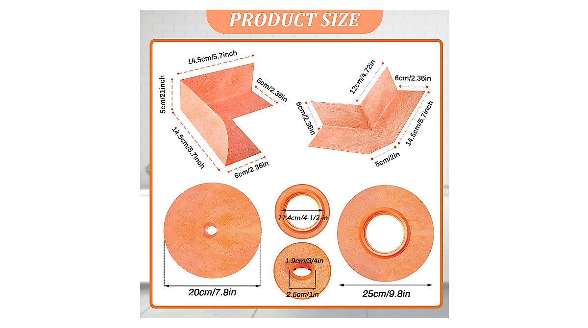 6 Pcs Waterproofing Shower Seal Kit - Easy Installation