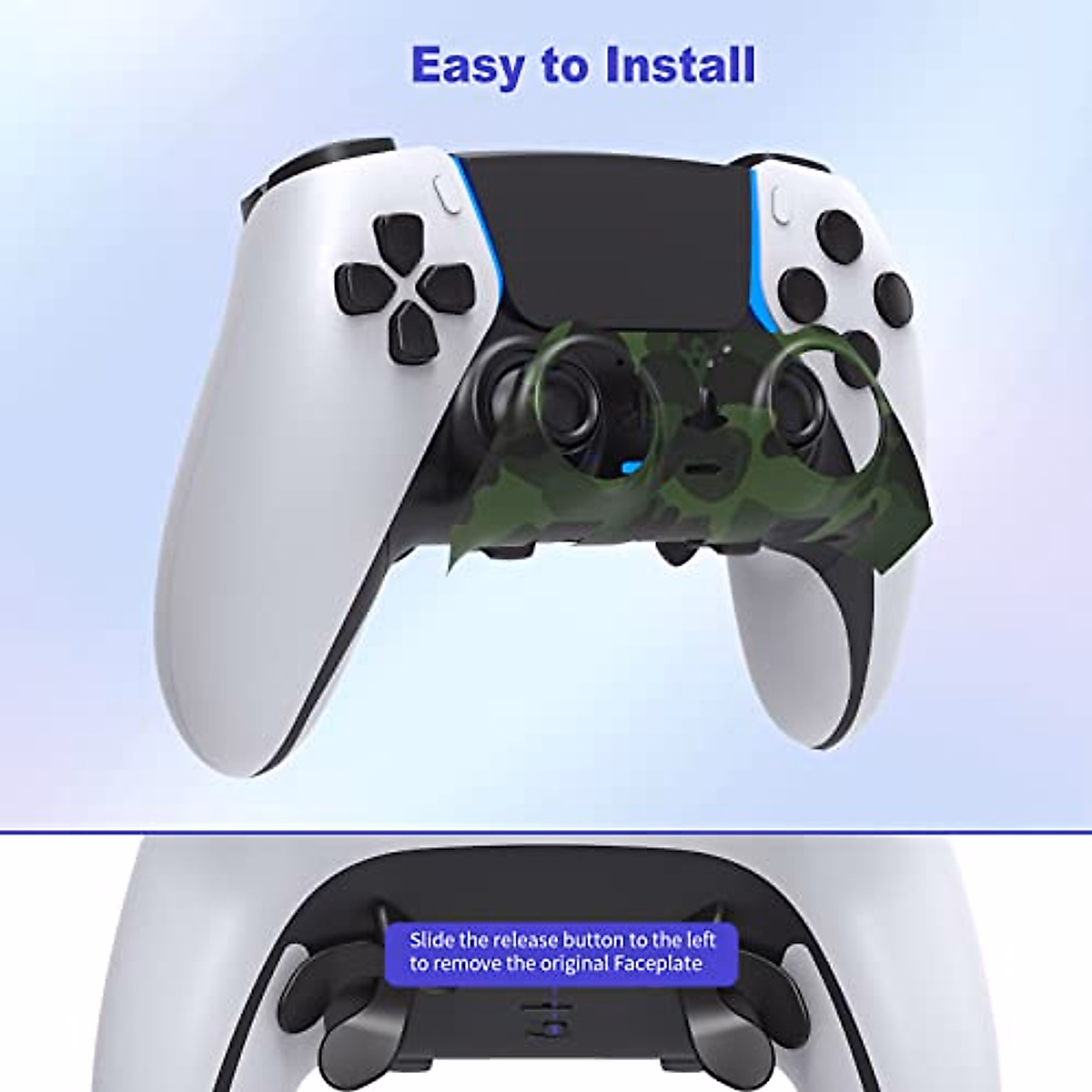 JOYTORN Faceplate Replacement Shell for PS5 Dualsense Edge Controller ...