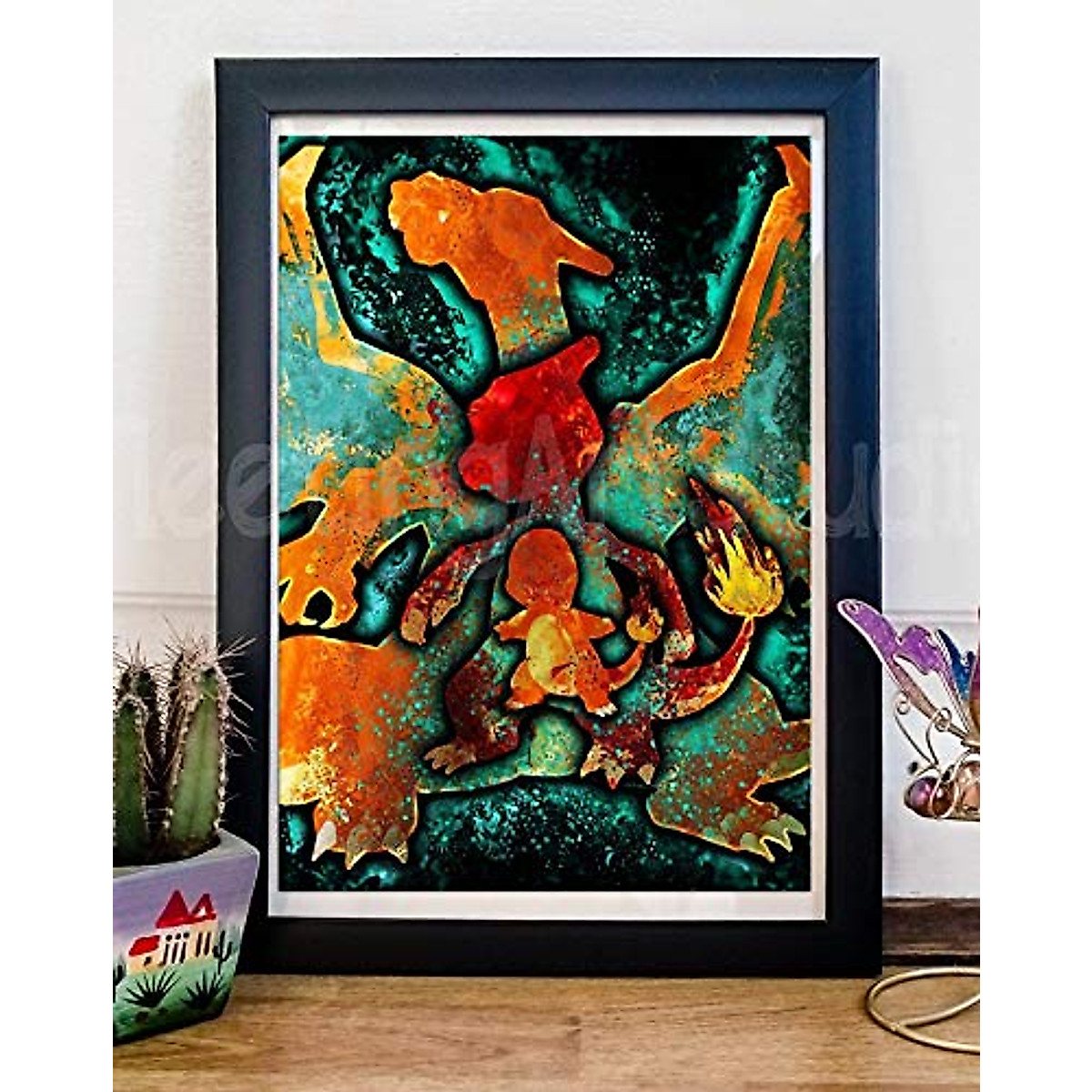 CHARIZARD Charmeleon Charmander EVOLUTION POKEMON Art Print Poster Wall Decor