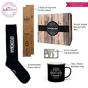 Brew Crew Groomsman Gift Box Kit - Groomsmen Proposal Gift Set Perfect for Bachelor Party or As a Thank You at The Wedding