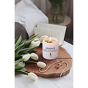 Engagement Gifts for Couples, Feyonce Newly Engaged Gift for Bride, He Put A Ring On it Candle, Vanilla&Lavender Scented Candles with Crystal