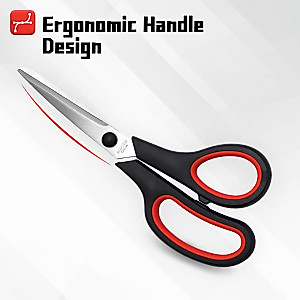 Vitoler 8.5” Scissors,3pcs All Purpose Scissors Heavy Duty Scissors Fabric Scissors Kitchen Scissors,Office School Supplies Desk Accessories