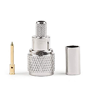 Areyourshop 10Pcs Mini-UHF Male Crimps Connector for RG-58/U Cable Motorola Antenna