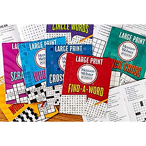 Large Print Merriam-Webster Puzzles 10 Booklet Set (Brain Games Large Print)