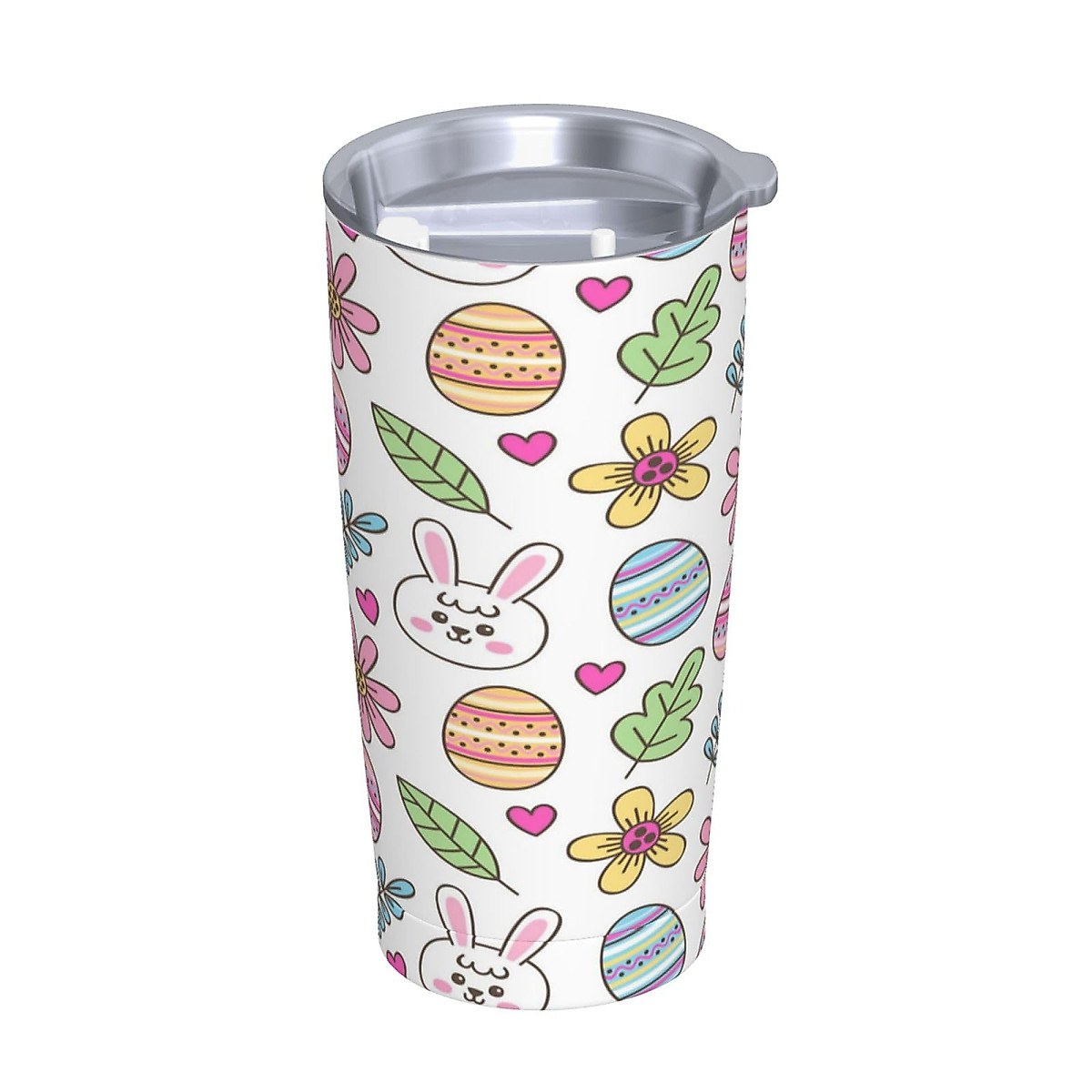 ayvcxui plants flower with easter eggs Stainless Steel Insulated Tumbler 20 Oz Water Bottle Coffee Mug Coffee Mug With Lid Straw Gifts