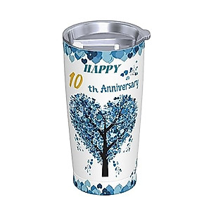 10 Year Anniversary Tumbler Gifts for Him,Gifts for Him 10th Anniversary-10th Wedding Anniversary Romantic Gifts for Couple/Parents,Best 10th Wedding Anniversary Tumbler for Husband (10th-anniversary)
