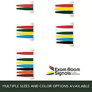 Kull Industries Exam Room Flags, Medical Door Flags for Doctor Offices, Hospitals, Clinics, Easy Identification, Durable, Reliable Room Status Sign, Primary Colors, 6 Flag System, 7-Inch