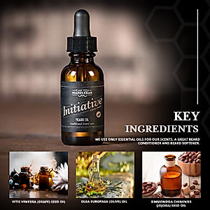 CanYouHandlebar Beard Oil for Men, Natural Beard Care Conditioner Moisturizer Softener Grooming Product, Citrus Bergamot and Lavender Scent, 1oz Dropper Bottle