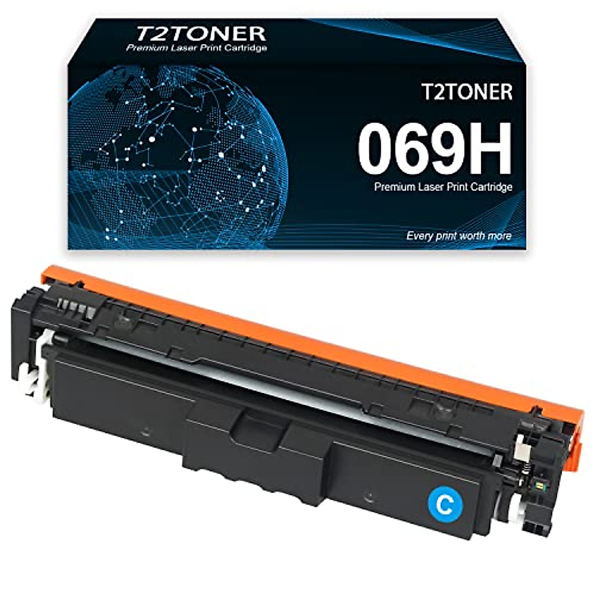 T2TONER 069H High Yield Cyan Toner Cartridge Replacement for Canon 069 Toner Compatible for Canon imageCLASS LBP673CDN LBP673CDW LBP674CX MF752CDW MF756CX Printer