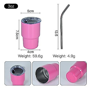 ZREGGUR Whiskey shot Glasses Set of 6 Stainless Steel with lid and straw,Double Walled Whiskey sublimation Blanks Tumbler,Unbreakable 3oz Fashioned Glass, Whiskey Gifts for Men or Whiskey Lover