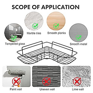 3-Pack Corner Shower Caddy Basket with Soap Dish Hooks, Stainless Steel No Drilling Wall Shelves, Rustproof Black Shower Storage Organizer Holder for Bathroom, Washroom, Toilet, Kitchen