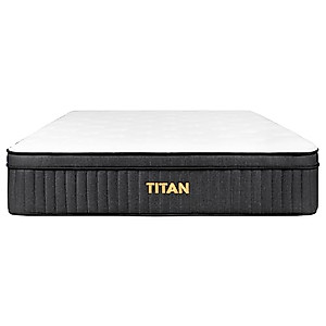 Brooklyn Bedding Titan 13" Hybrid Luxe Mattress for Plus Size Sleepers with Cooling Cover, Cal King