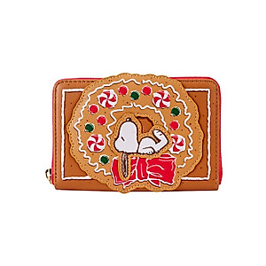 Loungefly Peanuts Snoopy Gingerbread Wreath Wallet Snoopy Standard