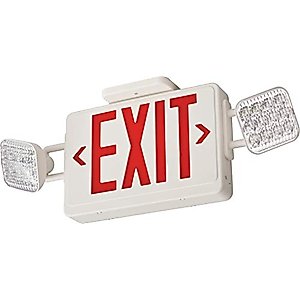 Lithonia Lighting ECRG Basics Emergency Light/Exit Combo with Remote Capacity, Square