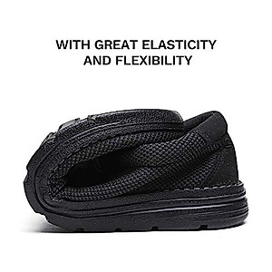 Bruno Marc Men's Breeze Slip-on Stretch Loafers Casual Shoes Lightweight Comfortable Boat Shoe 1.0,Black,Size 10 US