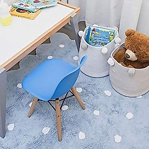 UXZDX Cotton Woven Clothes Storage Basket Kid Toys Stockpile Basket for Large Foldable Dirty Clothes Toys and Art Organizer Holder (Color : Light Gray)