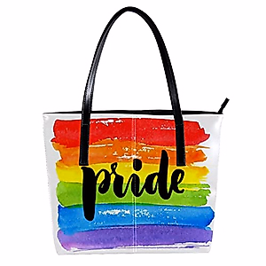 Tote Bag Women Satchel Bag Handbag Stylish Tote Handbag for Women Hobo Bag Fashion Crossbody Bag, Rainbow Stripes Flag Lgbt Pride