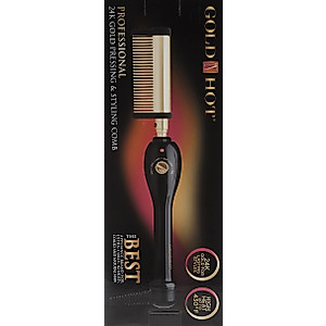 Gold N Hot Professional Styling Comb with Mtr (Multi-Temp Regulator) 200F - 430F