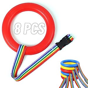 Kids Walking Rope, Preschool Walking Rope, Kindergarten Handles Safety line Rope, Daycare Essentials Toddler Outdoor Supplies (8 Pcs, RED)