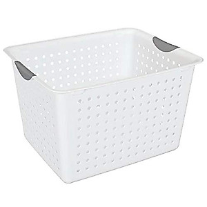 Sterilite Deep & Medium Ultra Plastic Storage Bin Organizer Basket Pair (6 Pack)